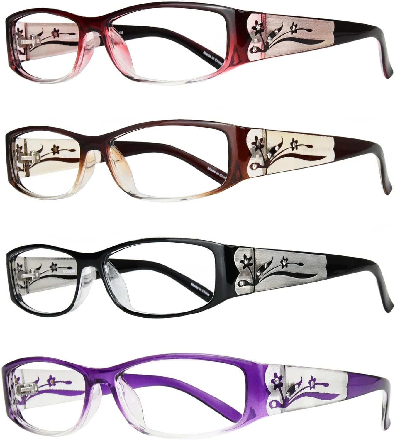 Allure Eyewear Ladies' Oleg Cassini Rectangle Glasses With Bold ...