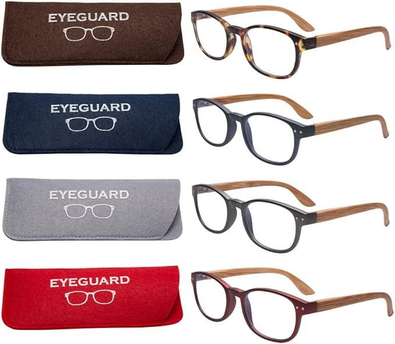 EYEGUARD 4 Pack Reading Glasses Blue Light Blocking Spring Hinge ...
