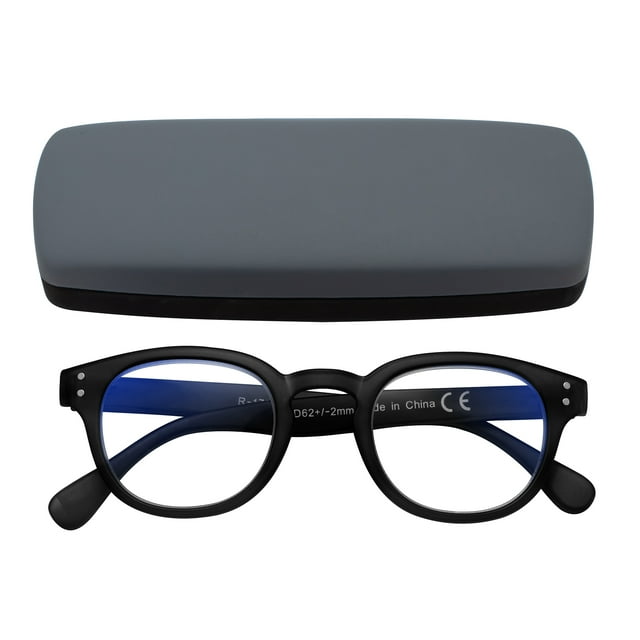 EYEGUARD Round Reading Glasses Blue Light Blocking, Unisex Computer ...