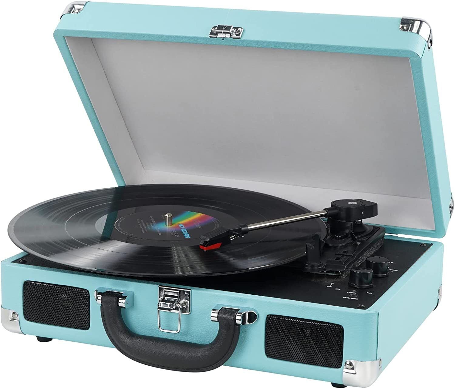 EYESEN Vinyl Record Player Wireless Bluetooth Turntable Portable ...