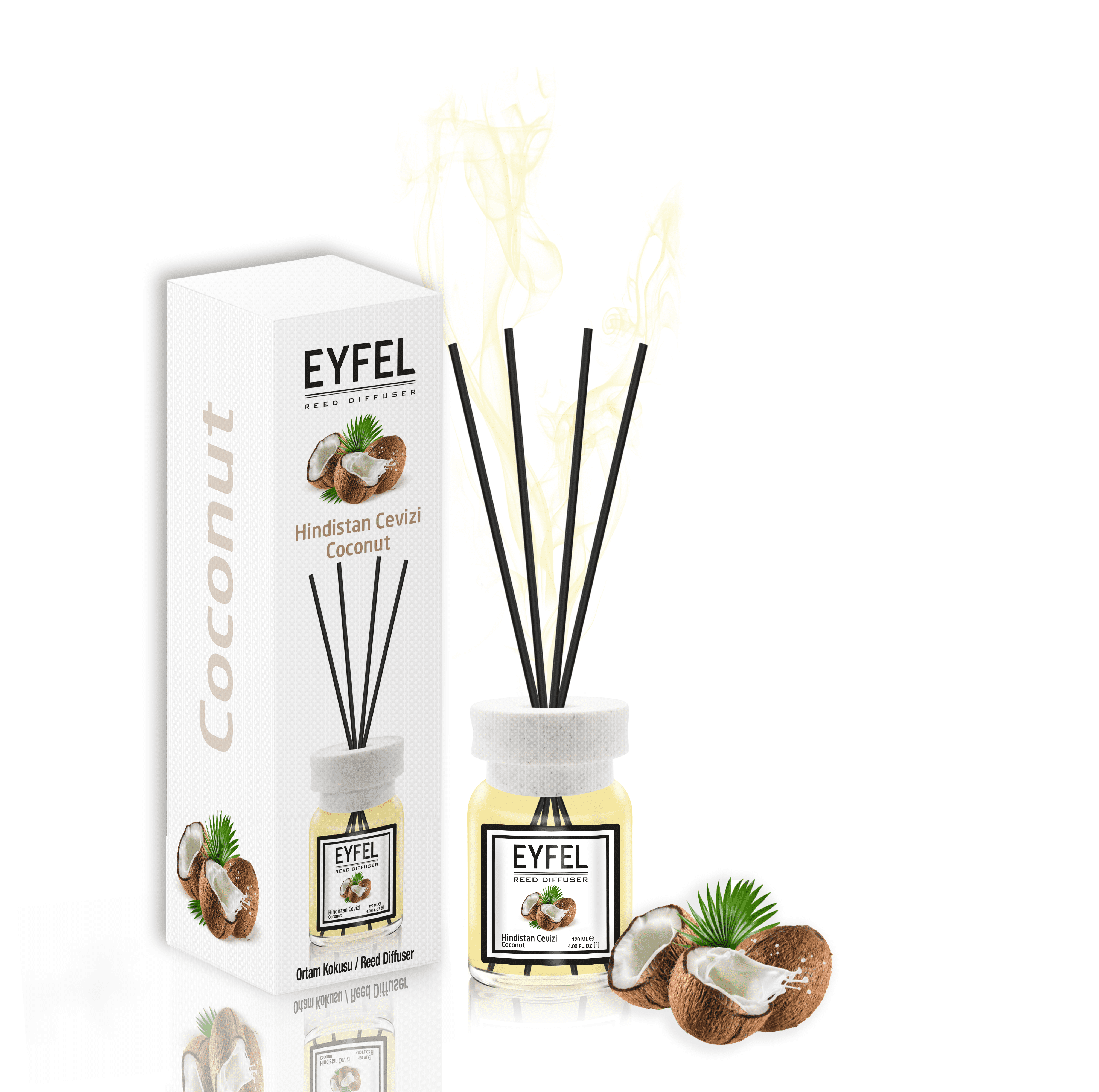 EYFEL Reed Diffusers for Home – Coconut Reed Diffuser Set 4.05 fl oz ...