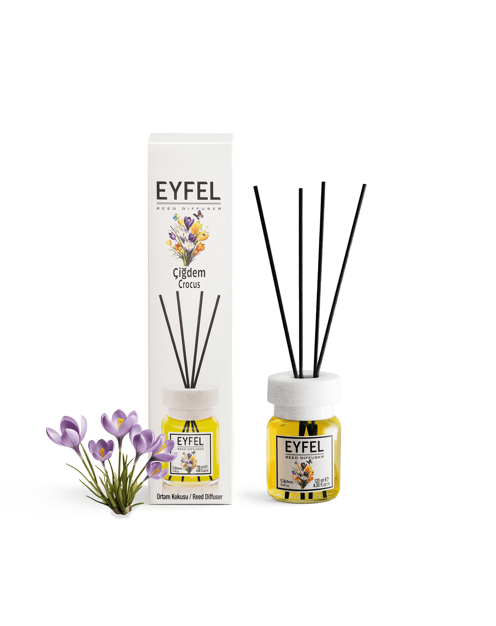 EYFEL Reed Diffusers for Home – Crocus Reed Diffuser Set 4.05 fl oz Oil ...