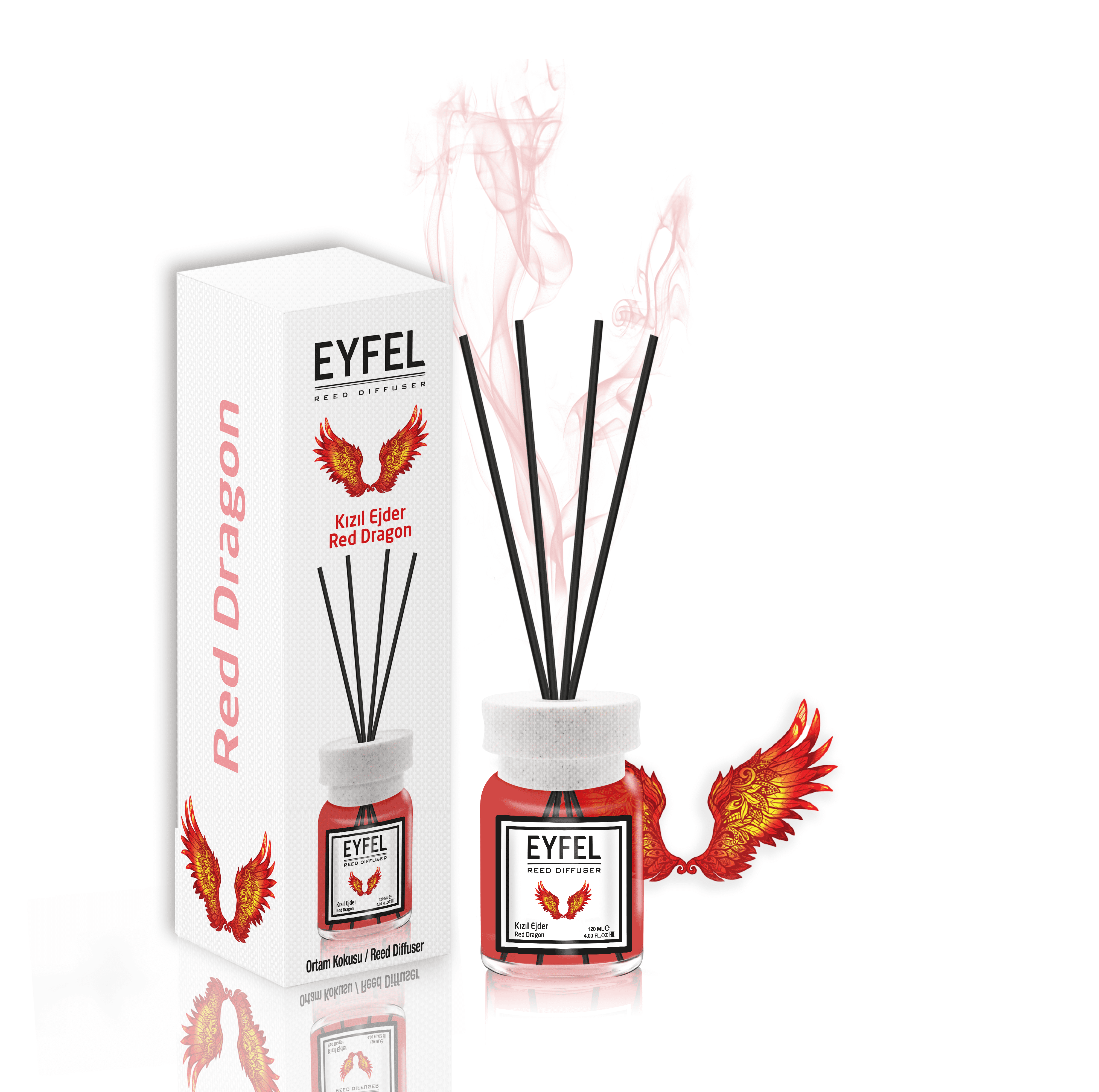 EYFEL Reed Diffusers for Home – Red Dragon Reed Diffuser Set 4.05 fl oz ...