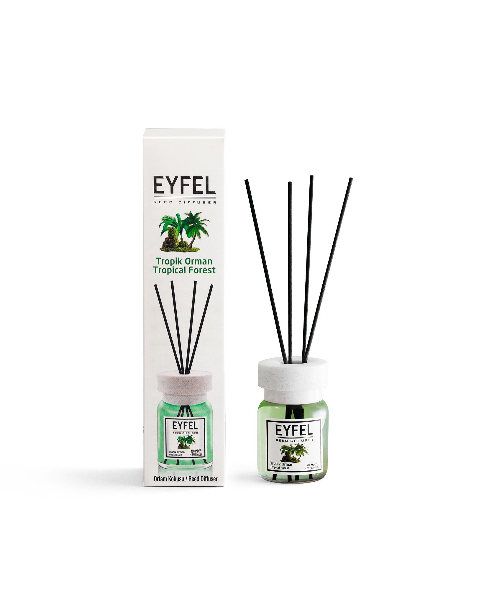 EYFEL Reed Diffusers for Home – Tropical Forest Reed Diffuser Set 4.05 ...