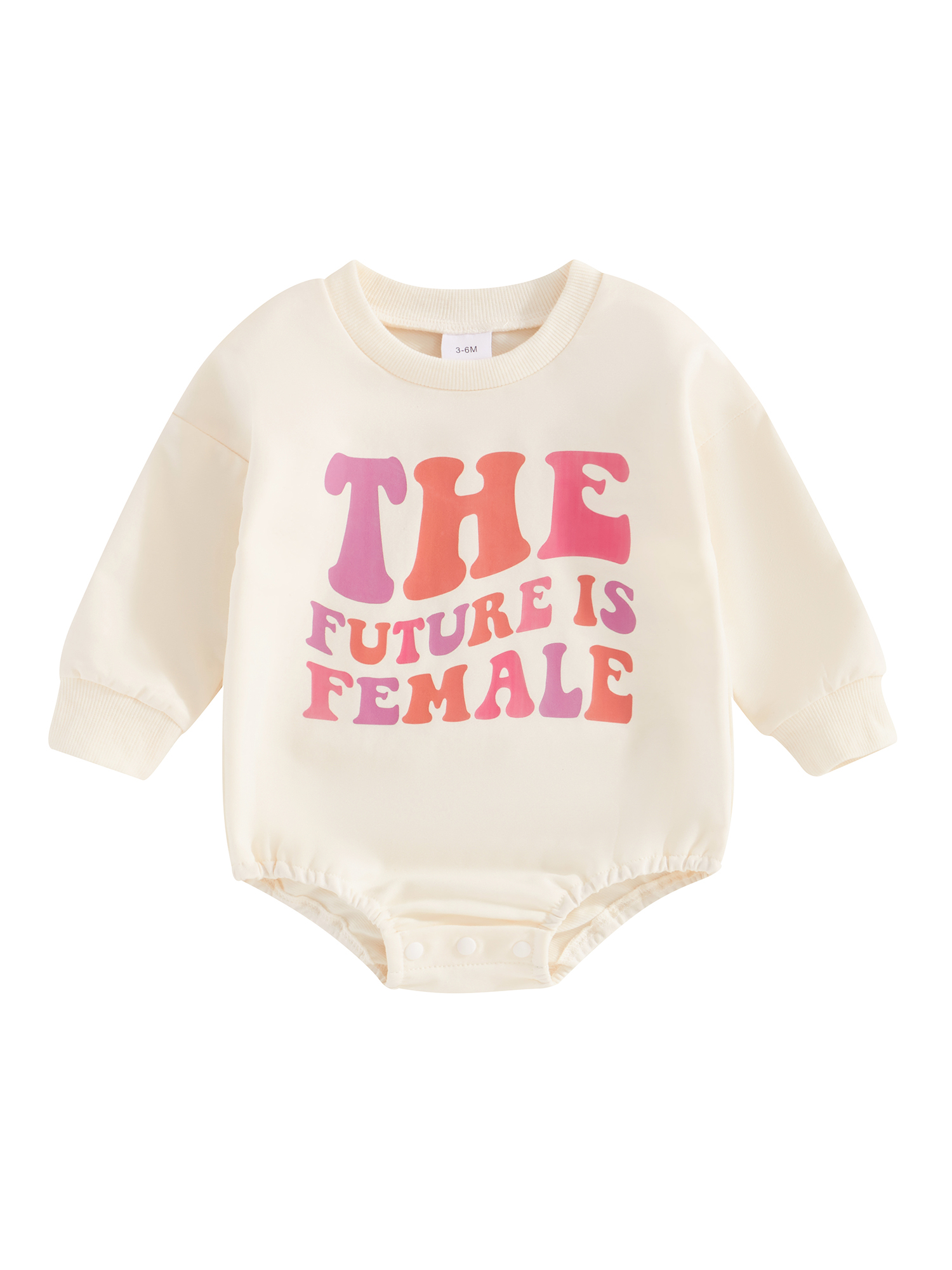 EYIIYE Baby Girl Fall Romper Letter Print Pattern Long Sleeve Jumpsuit ...