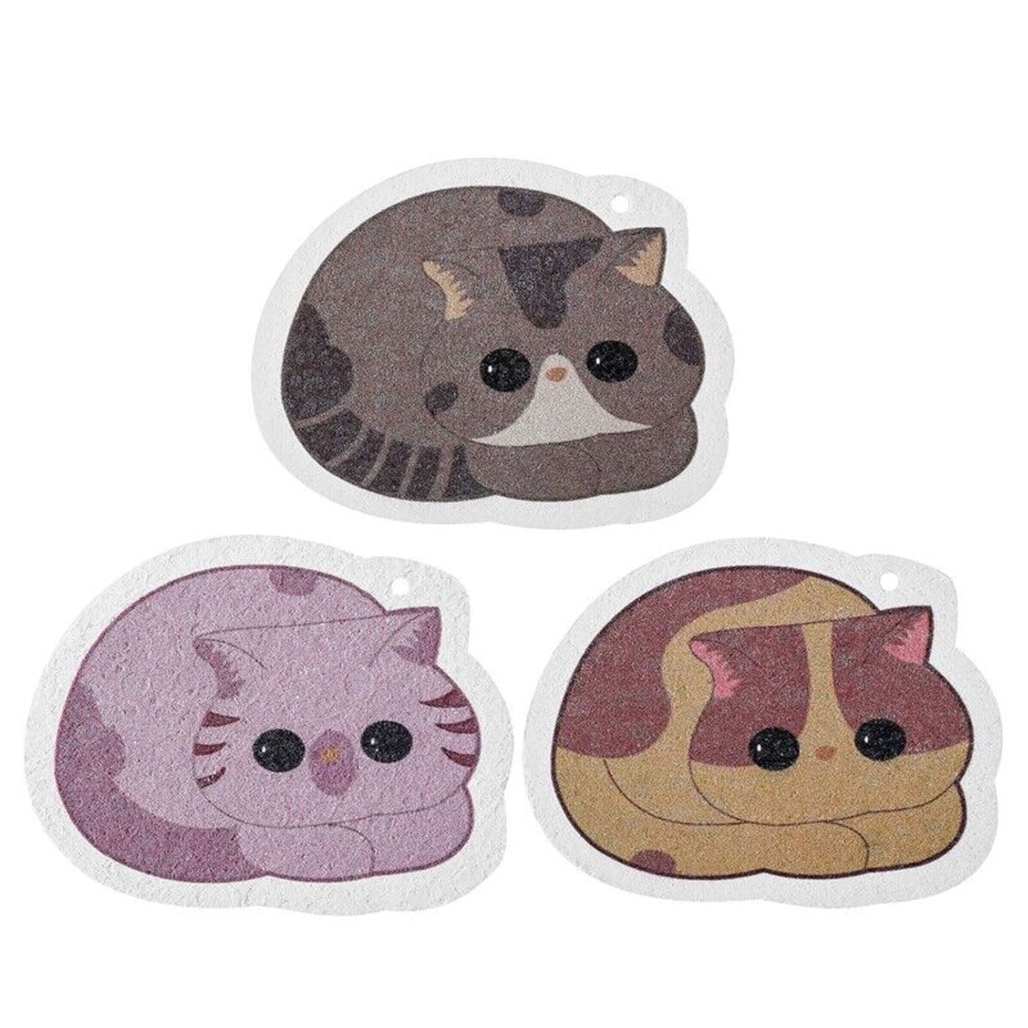 EYIIYE Cat Cartoon Dish Sponges for Washing Dishes Natural Non Scratch ...