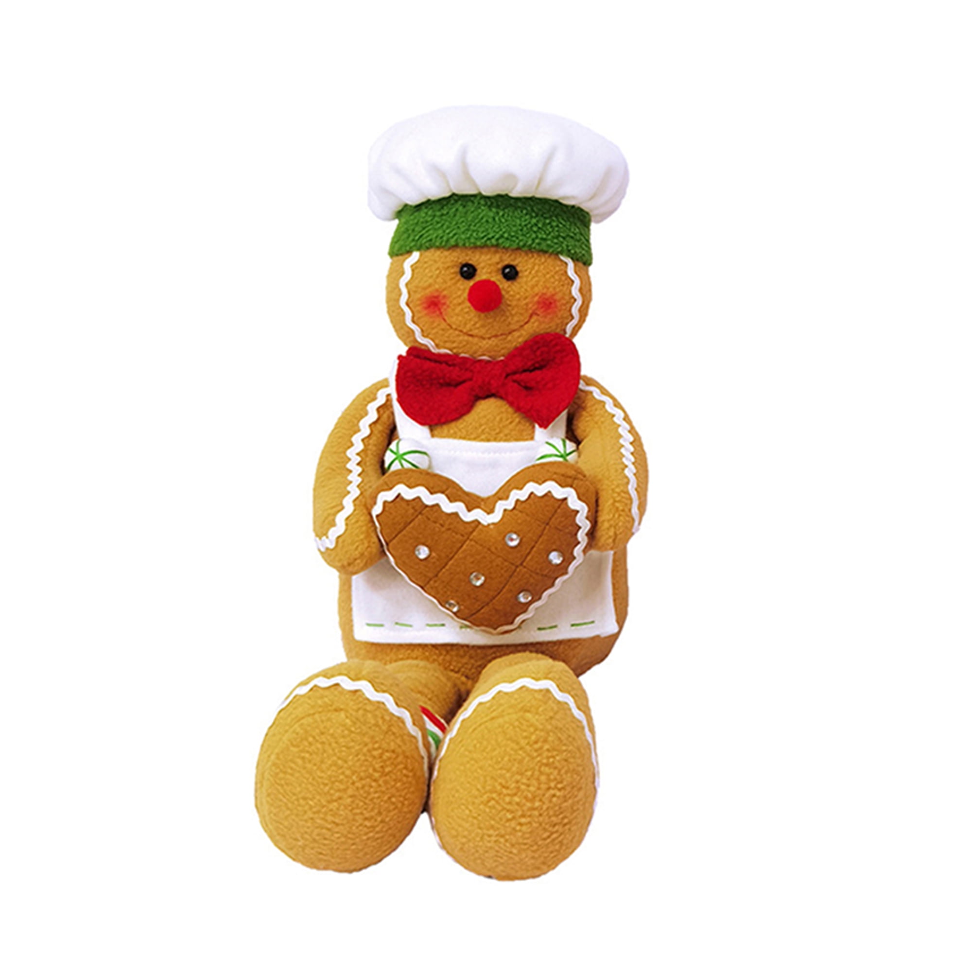 EYIIYE Christmas Decor Gingerbread Man Plush with Long Legs Home ...