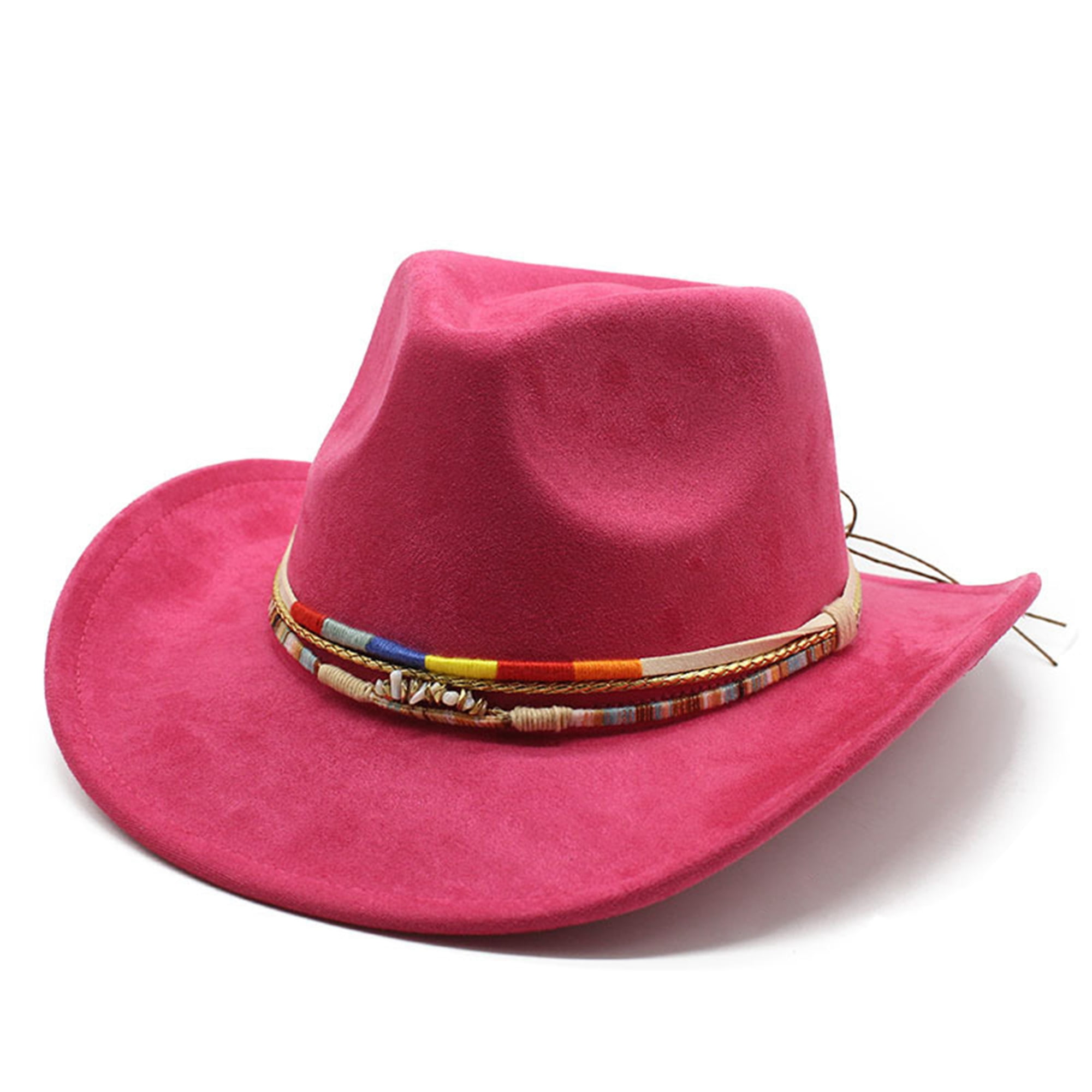EYIIYE Cowboy Hats For Women Cowboy Hat Men Retro Classic Suede Cowgirl ...