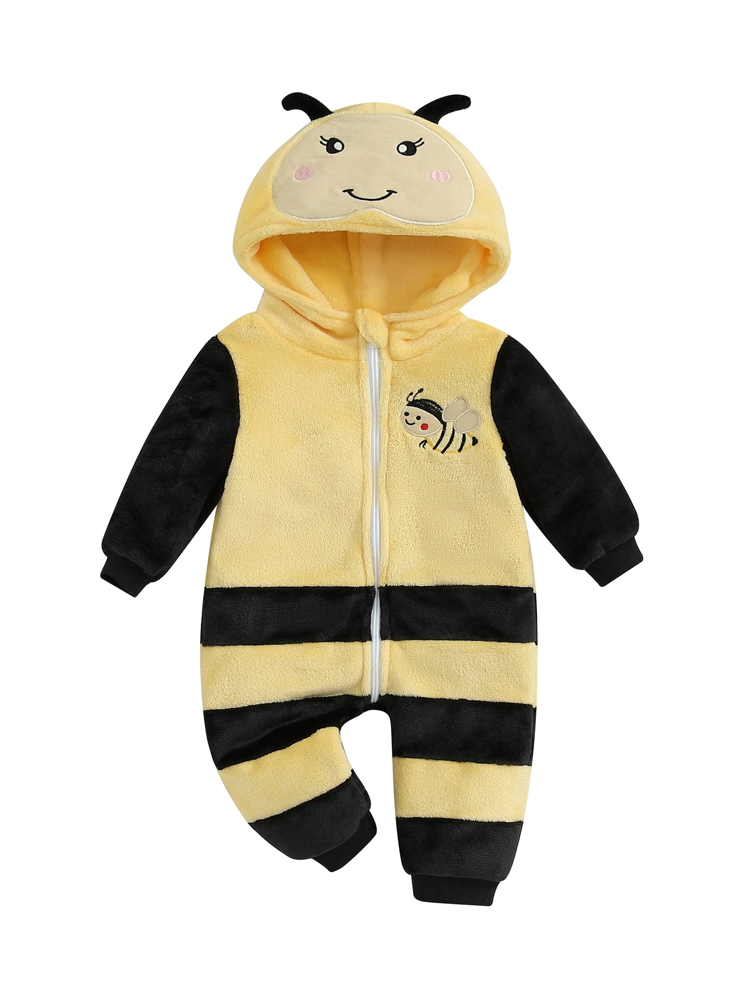 EYIIYE Little Girls Hallowee Bee Costume Long Sleeve Hooded Zip Up ...