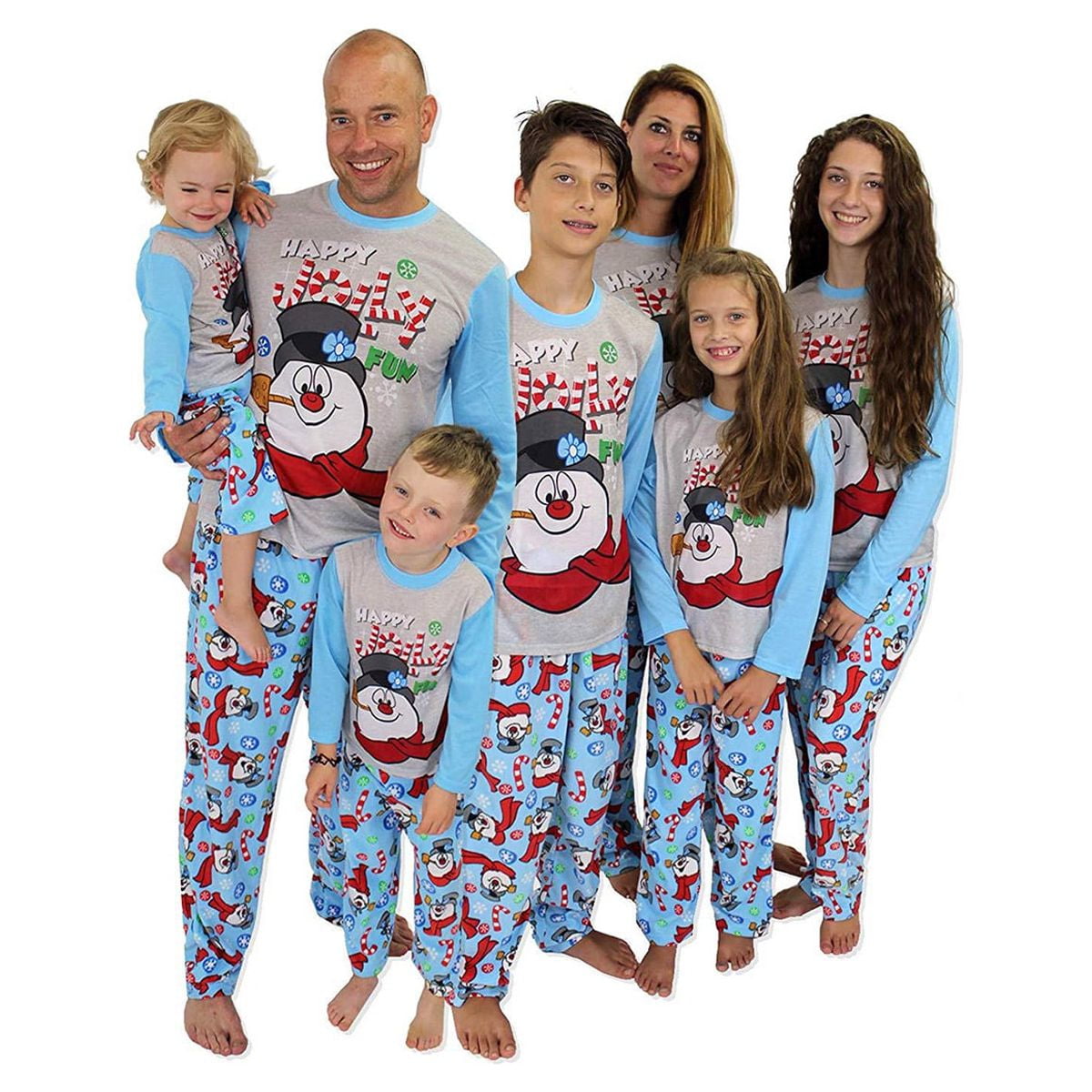 EYIIYE Matching Christmas Pajamas For Family, Cartoon Snowman Pattern ...