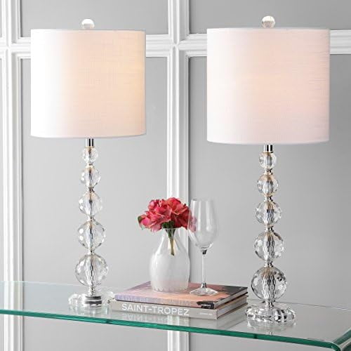 EYL5002A-SET2 Faye 28.5" Crystal LED Table Lamp for Reading Room ...