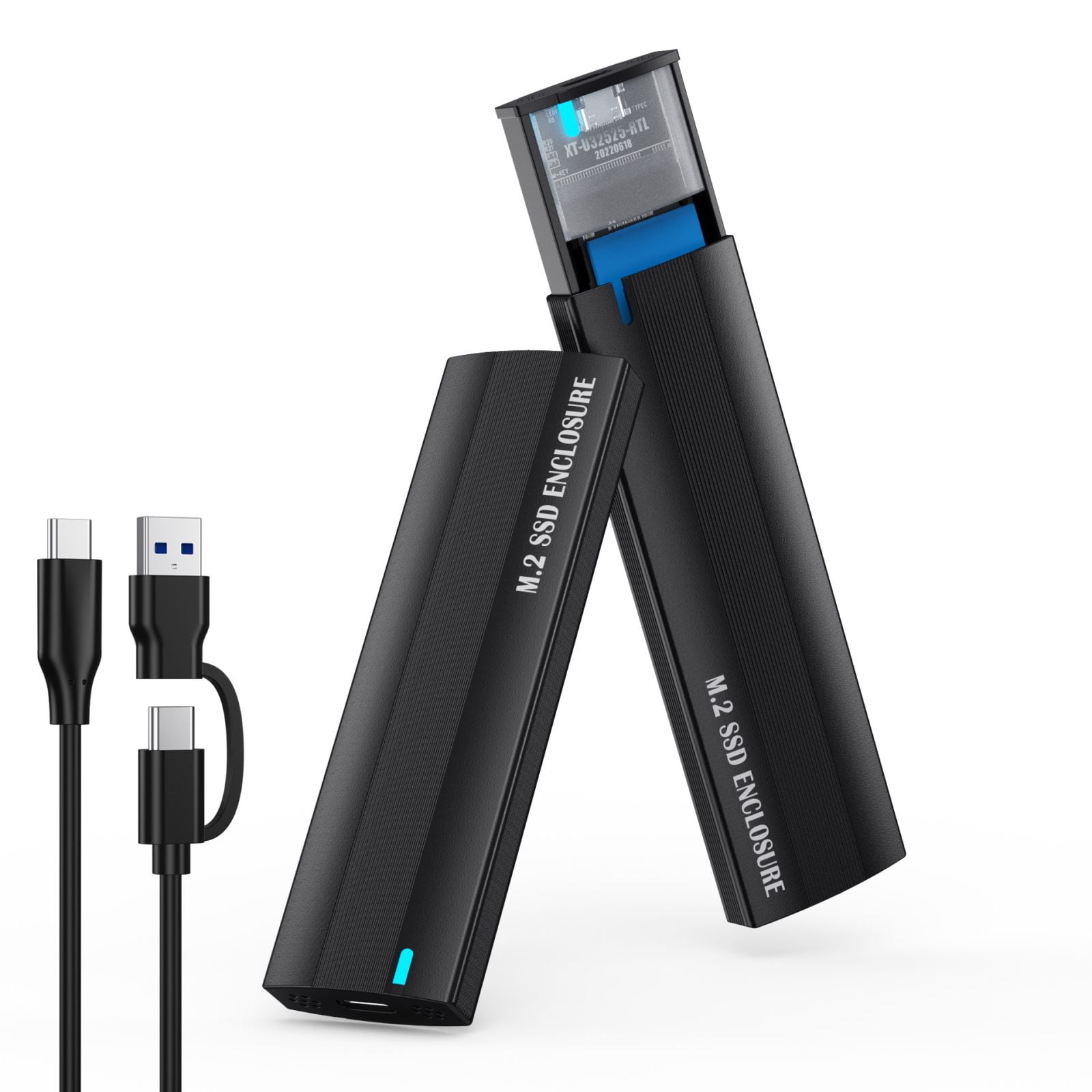 EYOOLD USB 3.1 Type-C Tool-Free Enclosure for M.2 NVME B+M Key and M ...