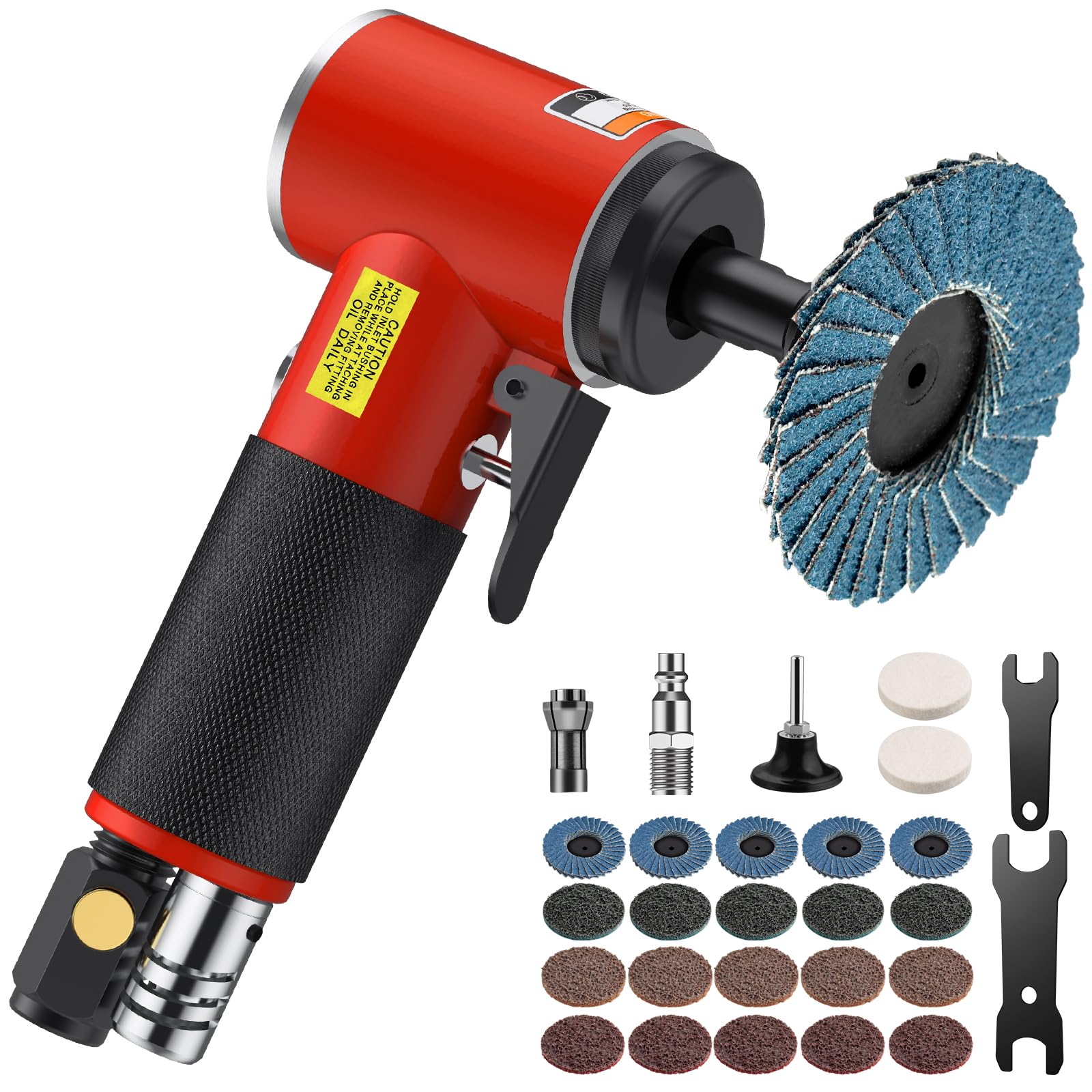 EYPINS Upgraded Air Angle Grinder, 1/4'' 90 Degree Air Right Angle Die ...