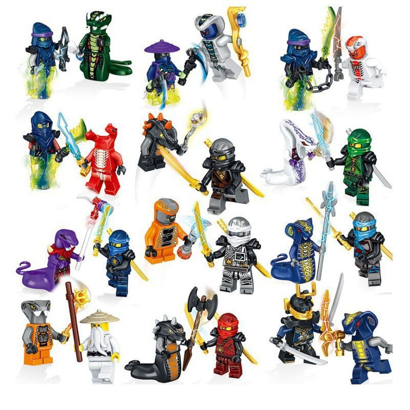EYUCDVC 24 Pcs Ninjago Ninja Minifigures Playset, Building Blocks ...