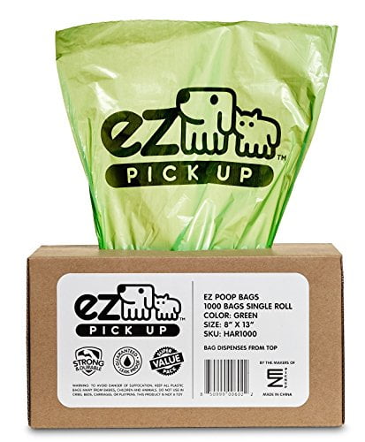 EZ 1000 Pet Waste Disposal Dog Poop Bags, Pickup Bags Green (Single ...