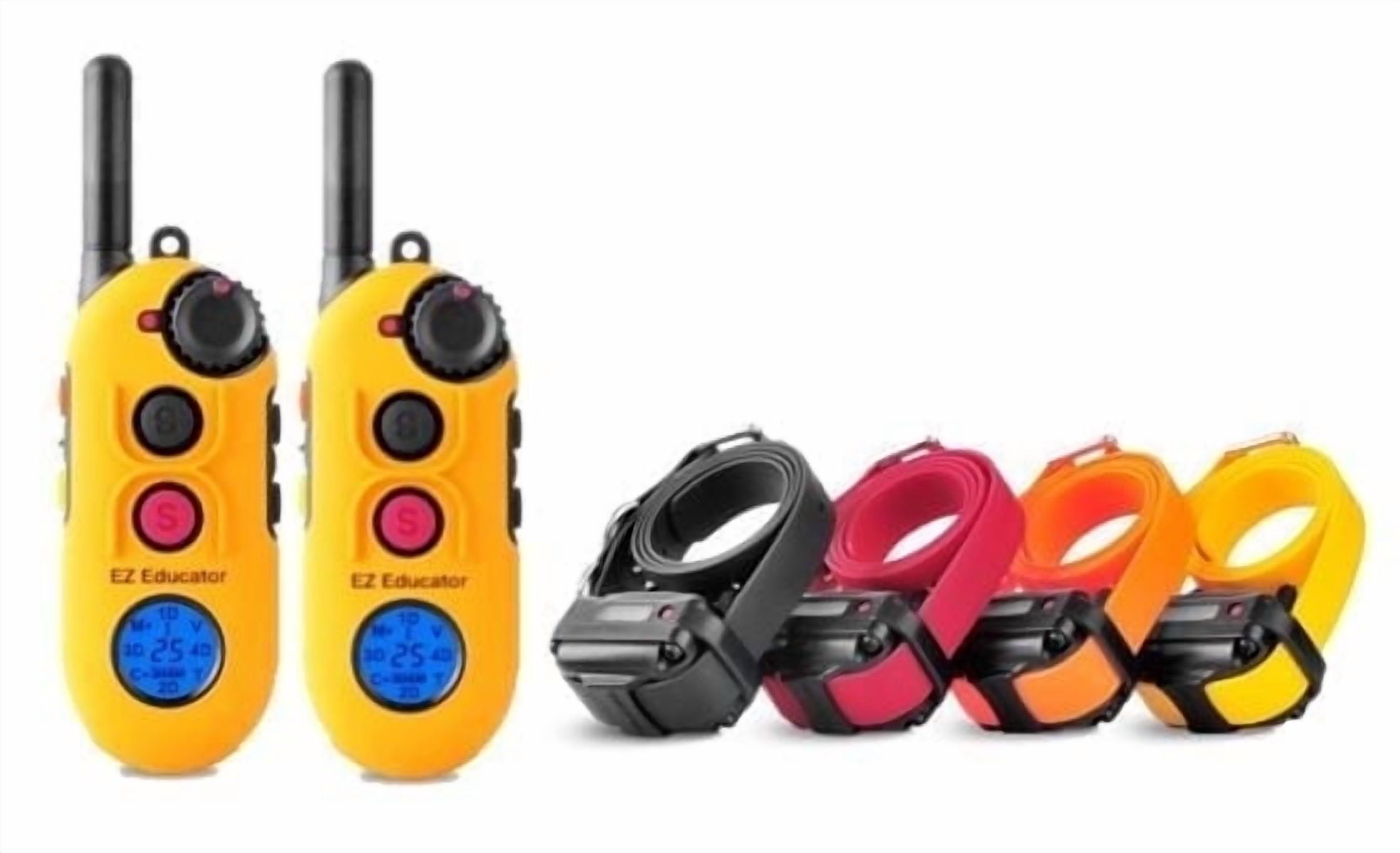 E-Collar Technologies EZ-904 2T 4-Dog Pet Training Collars System for Dogs with 2 Transmitters ...