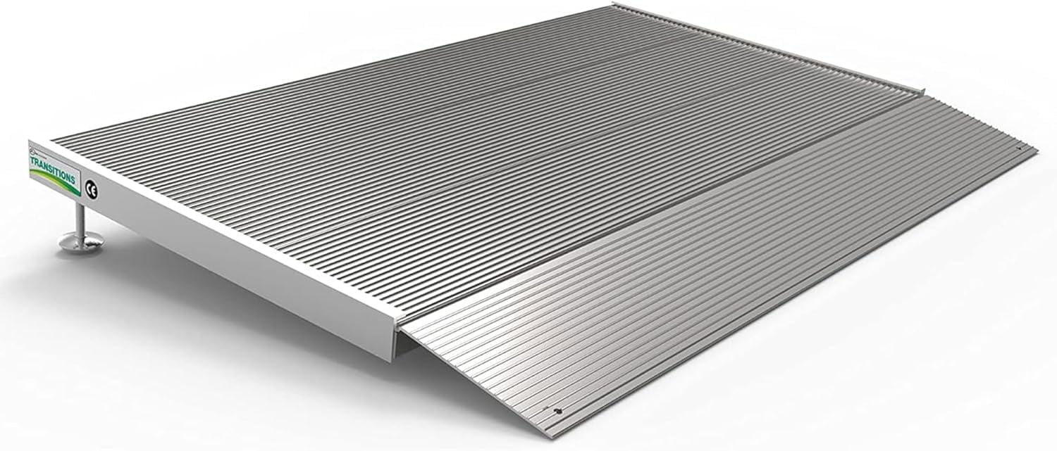 EZ-ACCESS TRANSITIONS 24 Inch Portable Self Supporting Aluminum Angled ...