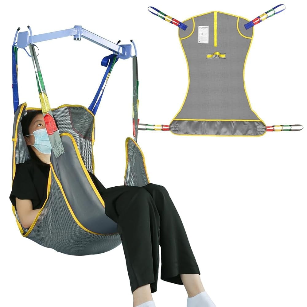 EZ Assistive U-Shaped Hoyer Lift Sling, Full Body Mesh Fabric Transfer ...