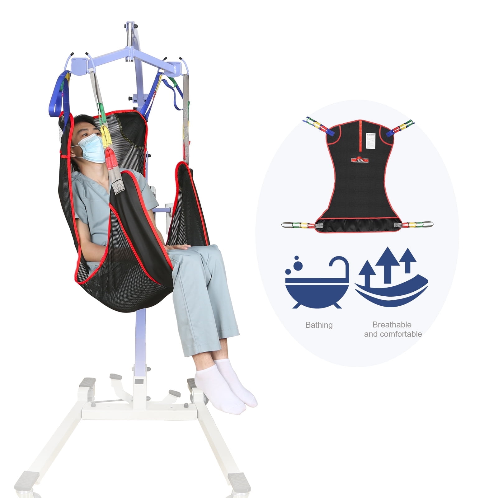 EZ Assistive Universal Full Body Hoyer Lift Sling, Patient Lift Sling ...