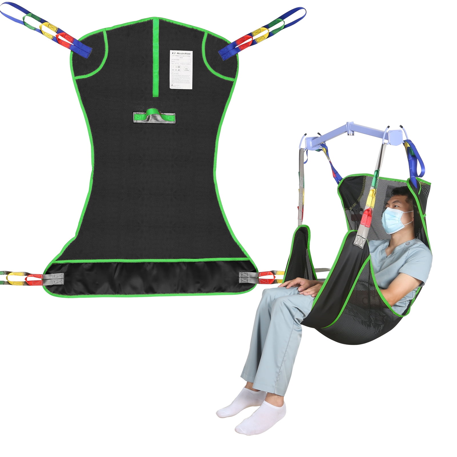 EZ Assistive Universal Full Body Patient Lift Sling, Mesh Fabric ...