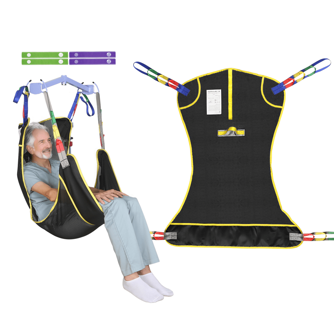 EZ Assistive Universal Full Body Patient Lift Sling, Mesh Fabric, 500lb ...