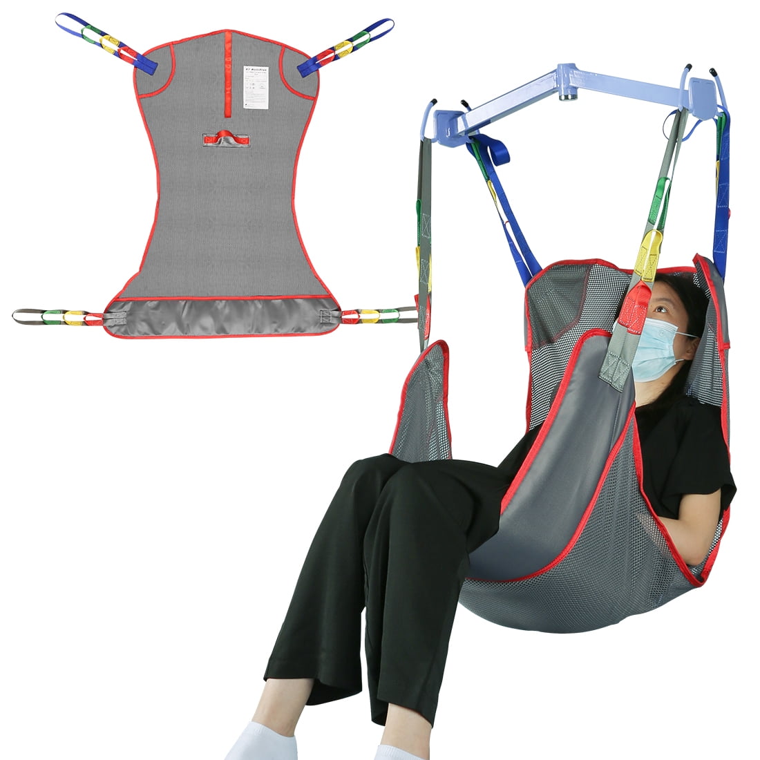 EZ Assistive Universal Full Body Patient Lift Sling, Mesh Fabric ...