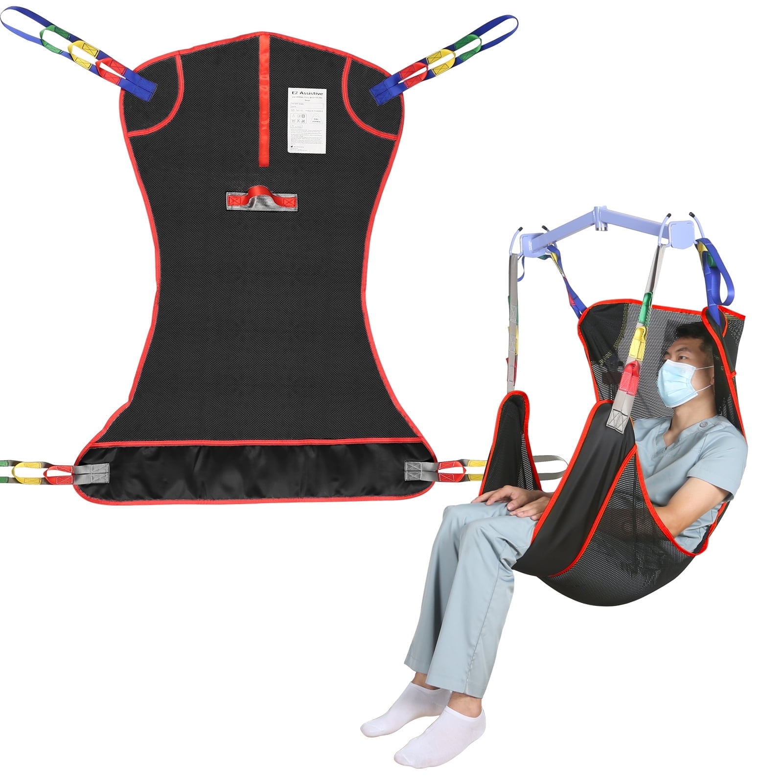 EZ Assistive Universal Full Body Patient Lift Sling, Mesh Fabric, 500lb ...