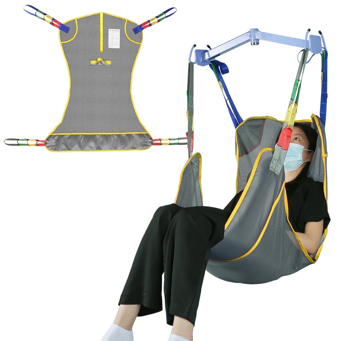 EZ Assistive Universal Full Body Patient Lift Sling, Mesh Fabric ...