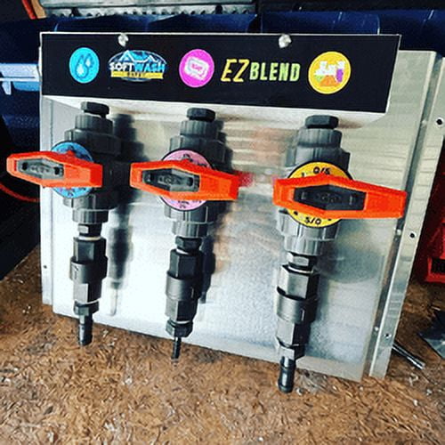 Soft Wash Mixing Proportioner, EZ Blend V3 with GF Metering Valves and ...