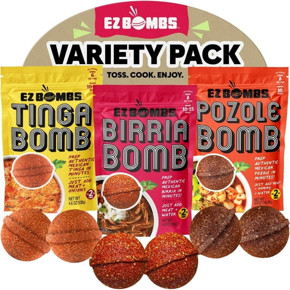 Free Shipping! EZ Bombs Authentic Mexican Seasonings Variety Pack for ...