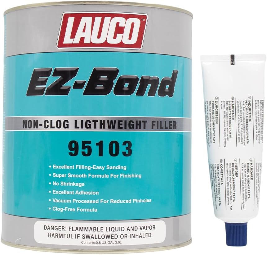 EZ-Bond Non-Clog Lightweight Body Filler, Super Smooth Formula, No ...