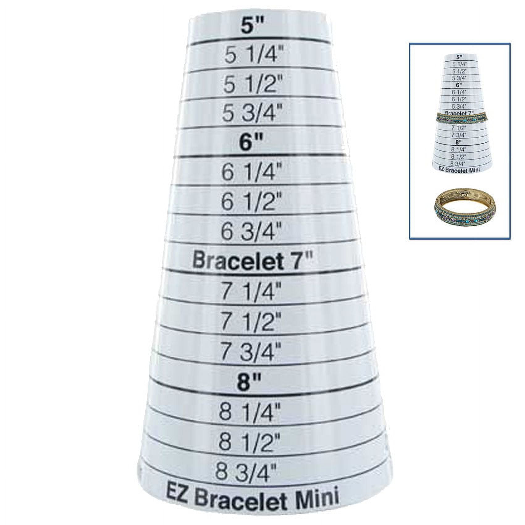 EZ Bracelet Sizer Gauge Travel Size (For Bracelets 5in-8.75in ...