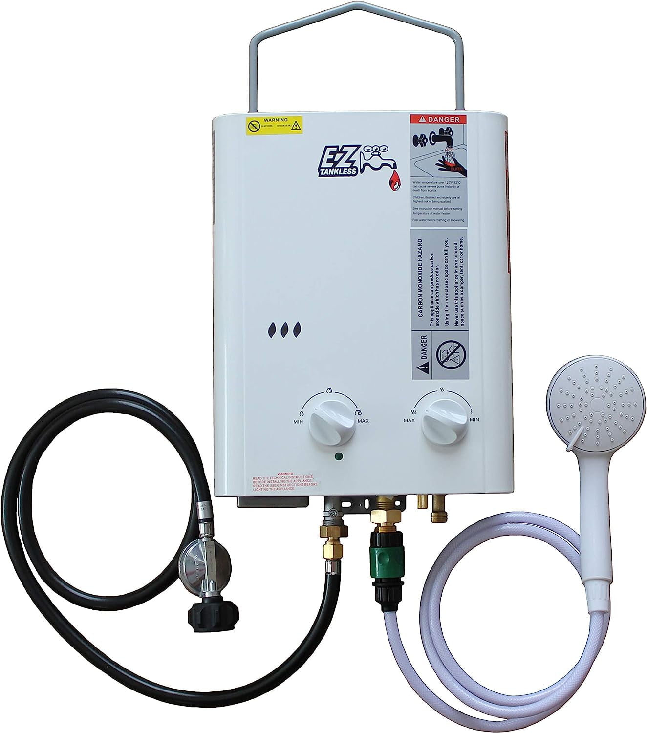 EZ Camp Champ 1.8 GPM Propane (LPG) gas - Small - Portable - Point of ...