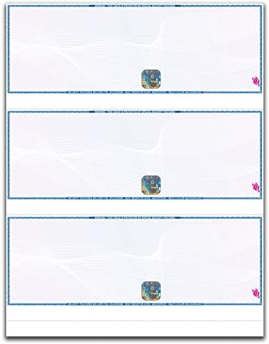 EZ Checks 3 Checks Per Page Hologram High Security Laser Check Stock ...