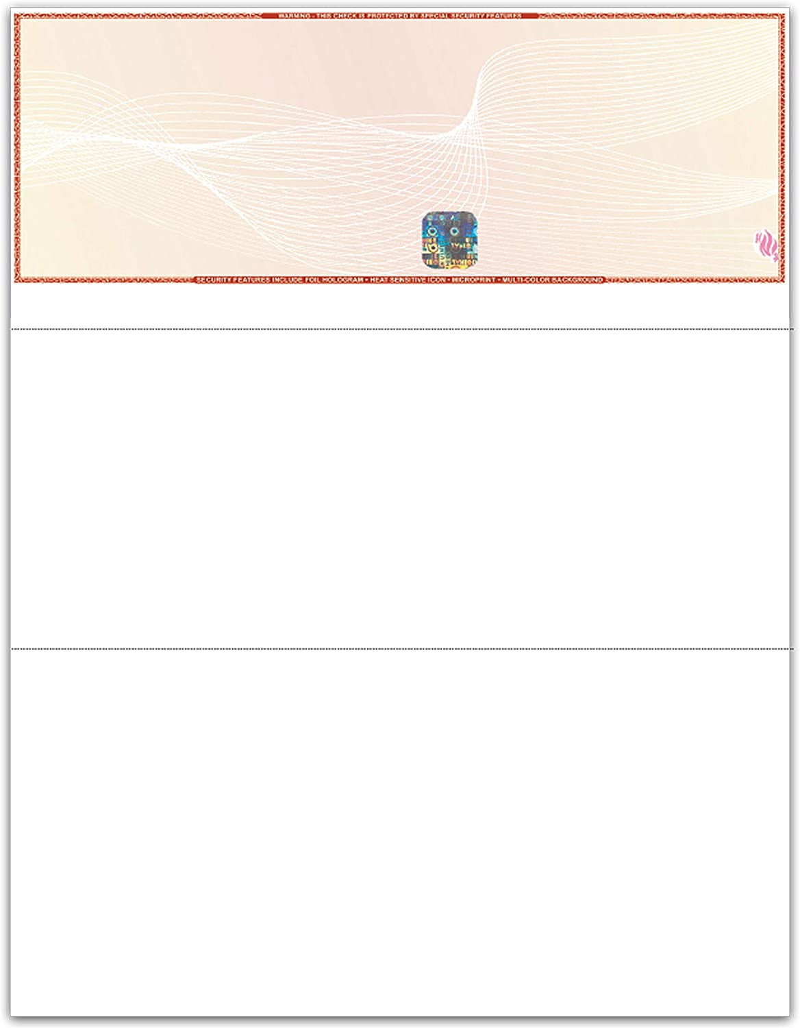 Free Shipping! EZ Checks Blank Hologram High Security Laser Business ...