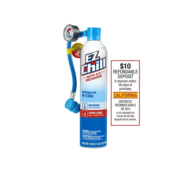 EZ Chill R-134a Refrigerant & Oil (18 ounces) (CA Compliant) - Walmart.com