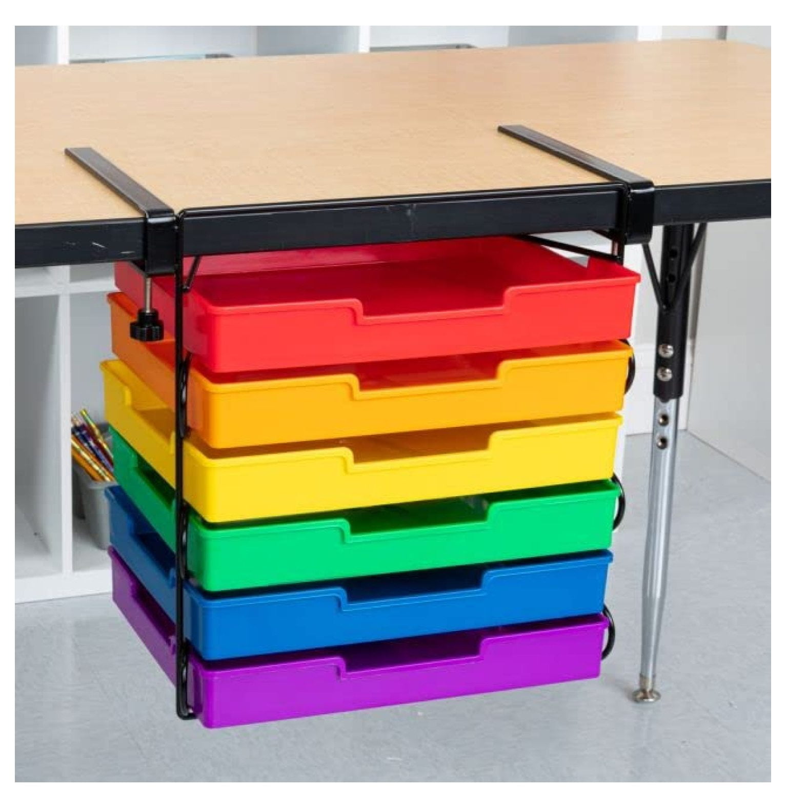 EZ Clamp Organization Station with 6-Color Trays Black - Walmart.com