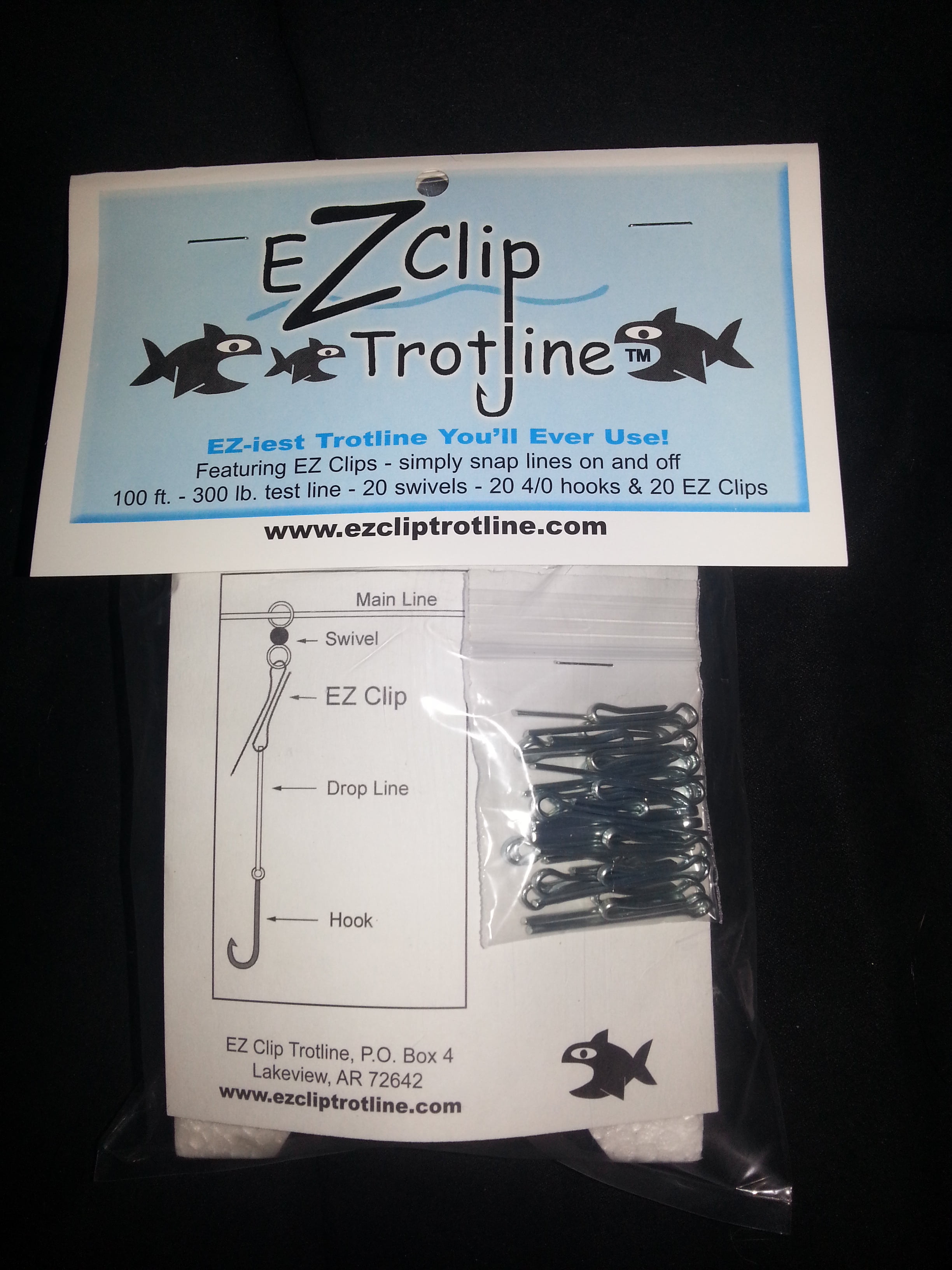 EZ Clip Trotline. Includes EZ to Use Trotline Clips. Made In America ...