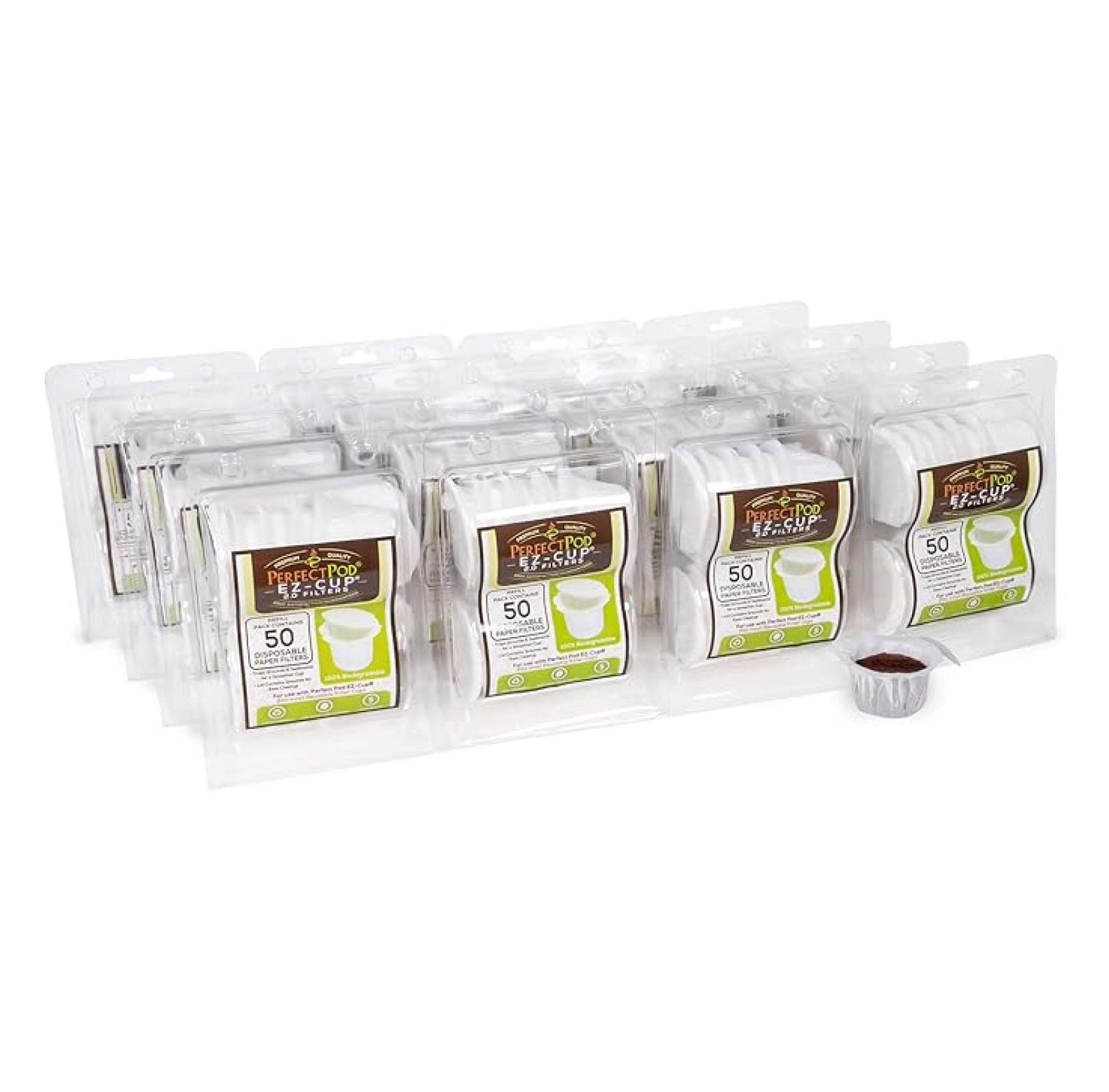 EZ-Cup Paper Coffee Filters with Patented Lid for Single-Serve Coffee ...