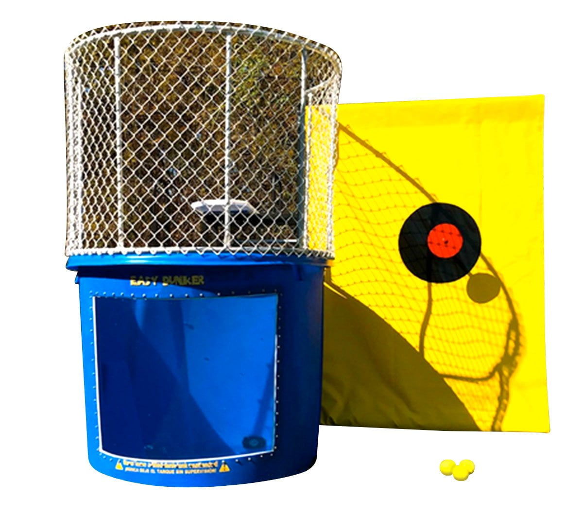 EZ Dunker Portable Commercial Dunk Tank Booth, Wingless Blue, Trailer ...