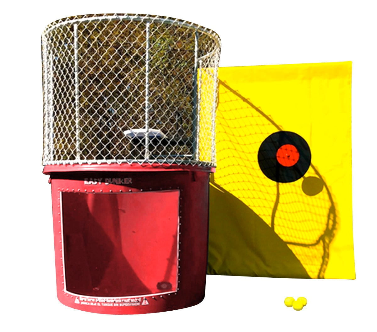 EZ Dunker Portable Commercial Dunk Booth, Red- 500-gal Capacity ...
