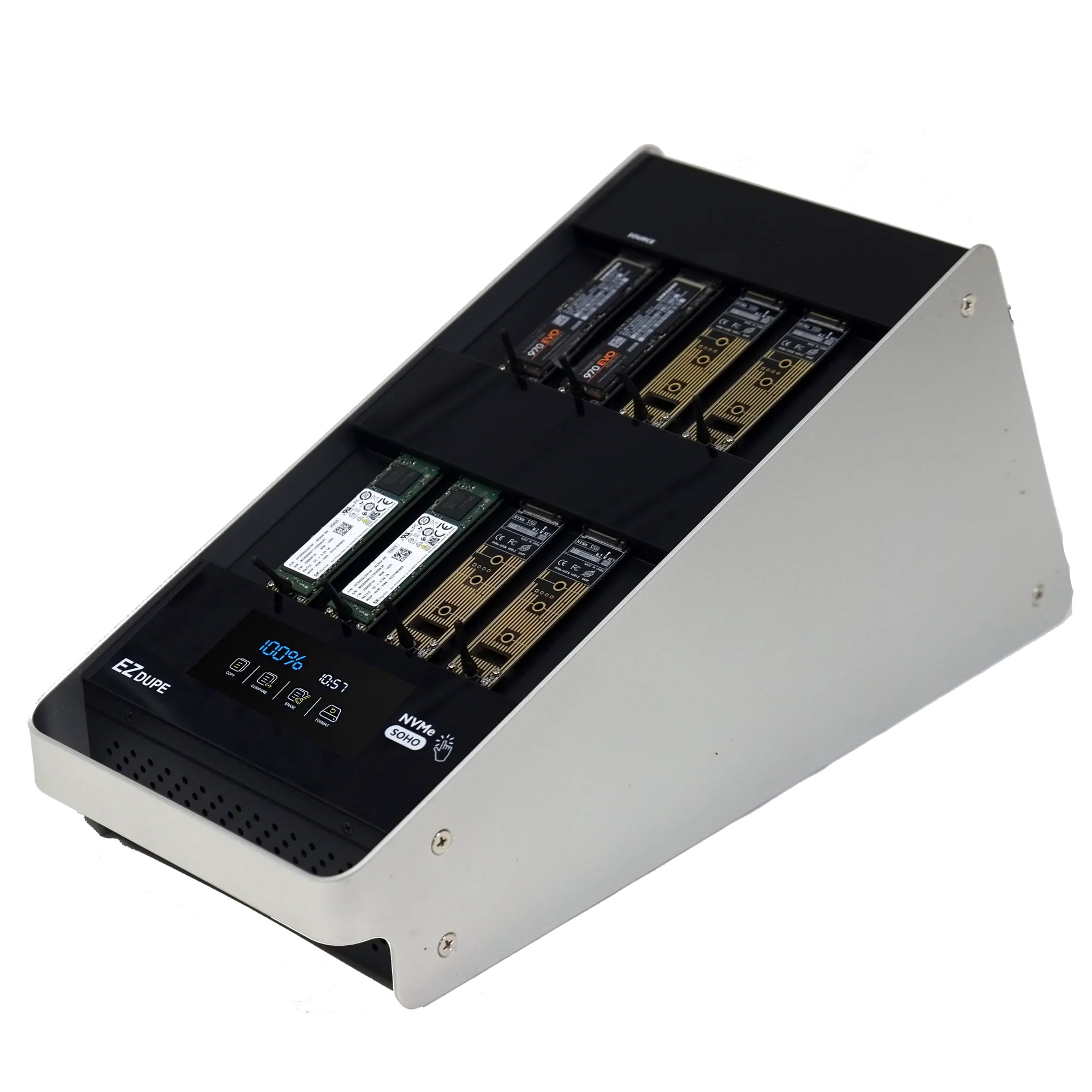 EZ Dupe 1 to 7 M.2 PCIe NVMe AHCI Duplicator - Cloner Wiper for M2 22mm ...
