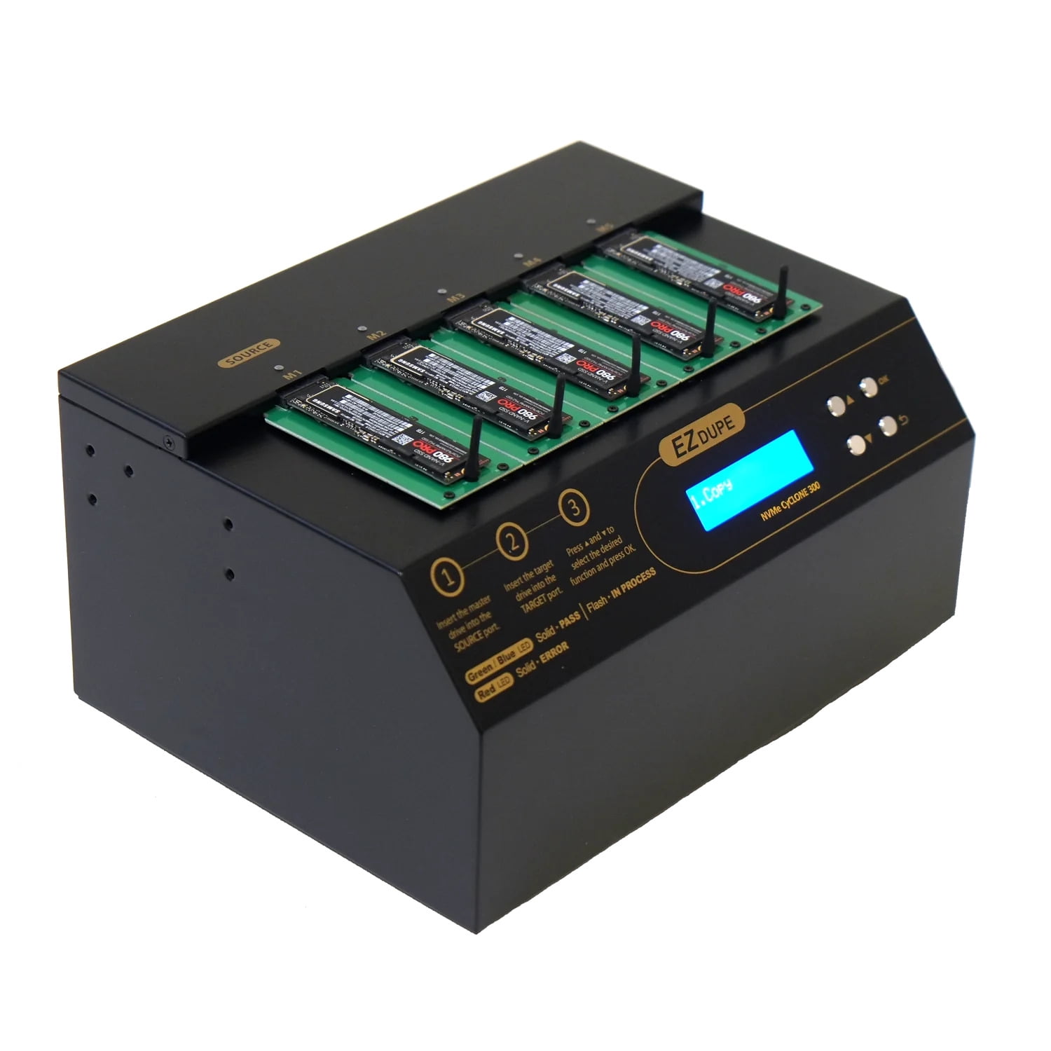 1 to 4 NVMe Cyclone 300 - M.2 PCIe NVMe / M2 SATA Internal SSD ...