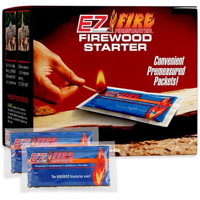EZ FIRE FIRESTARTER for Fireplace, Campfire, or Grill, Safe, Fast, Gel ...