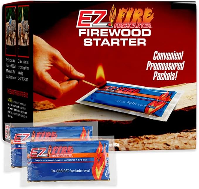 EZ FIRE FIRESTARTER for Fireplace, Campfire, or Grill, Safe, Fast, Gel ...