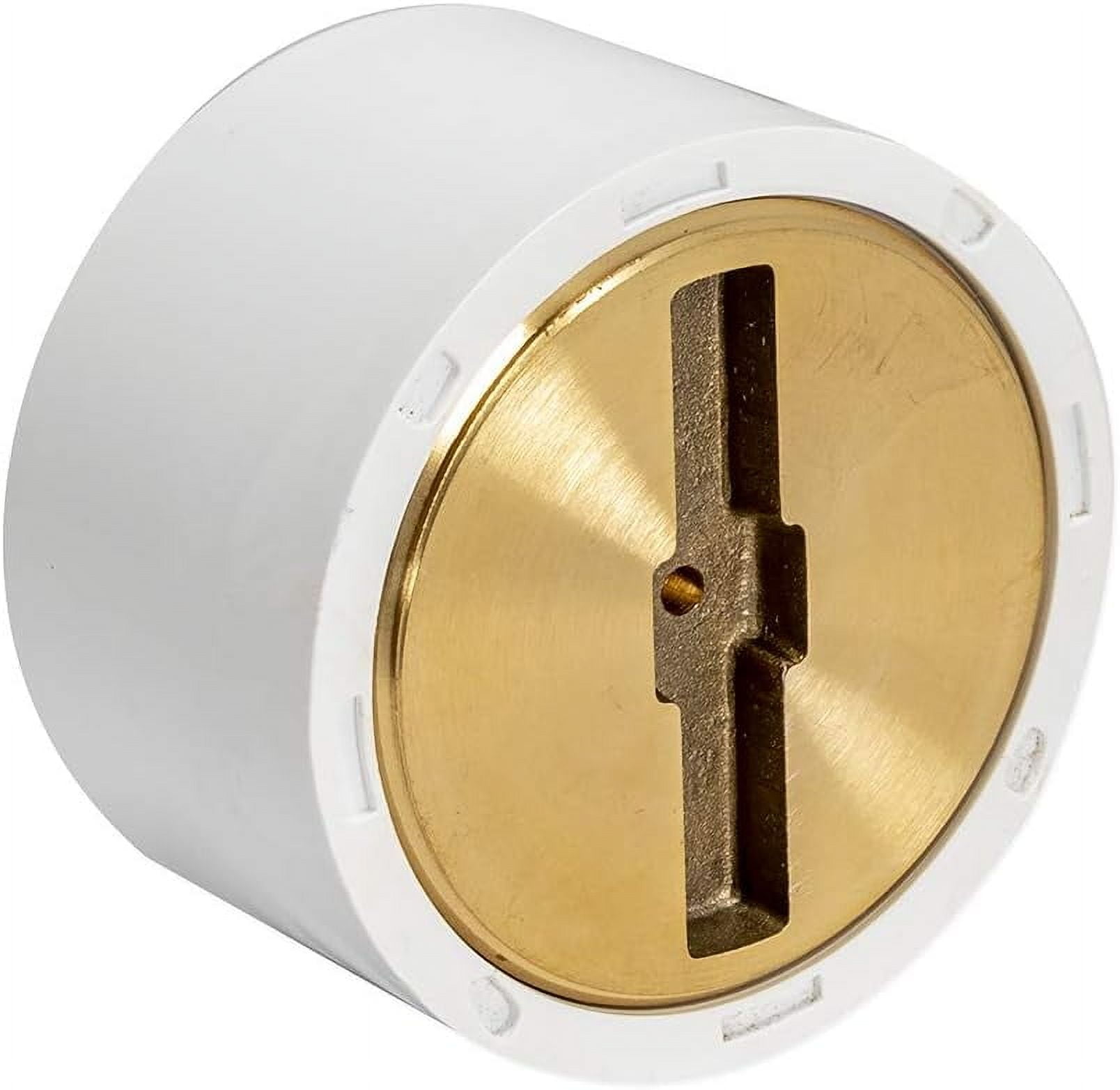 EZ-FLO 3 x 4 Inch PVC Cleanout with Brass Plug for Tubular Drain ...