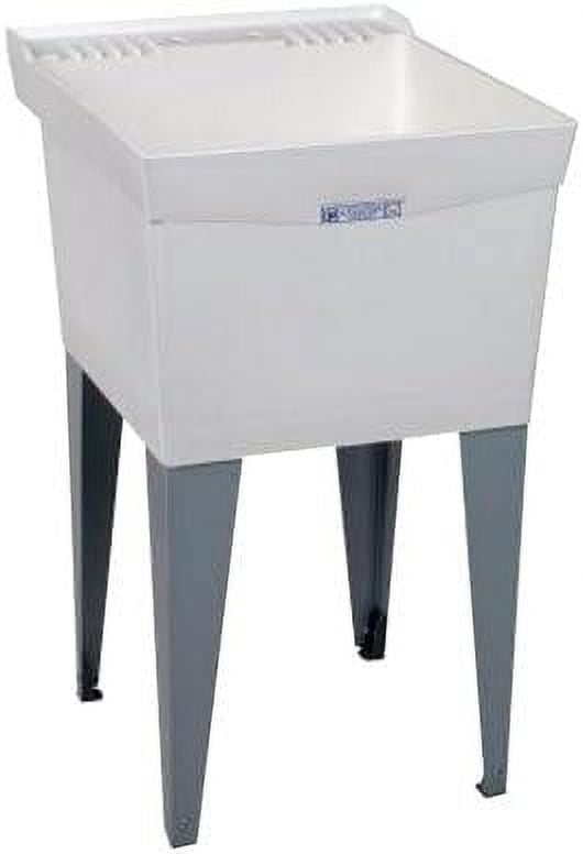 Mustee Utility Sink Mustee 18W Laundry Tub Wall Mount, Large, White ...