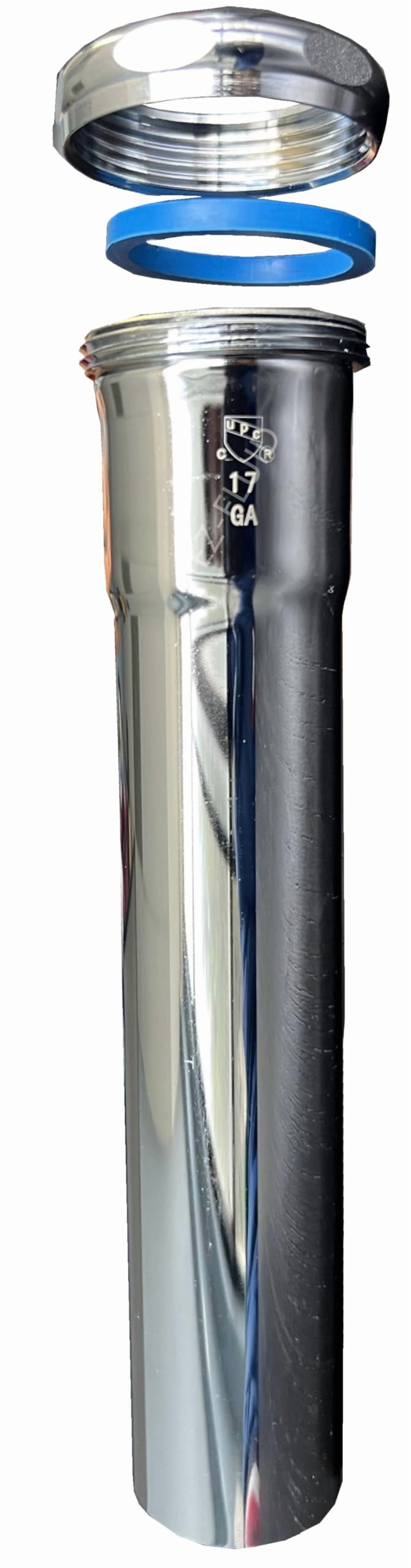 EZ-FLUID 1-1/4" x 8" Heavy Duty Thick Commercial Grade 17GA Chrome ...