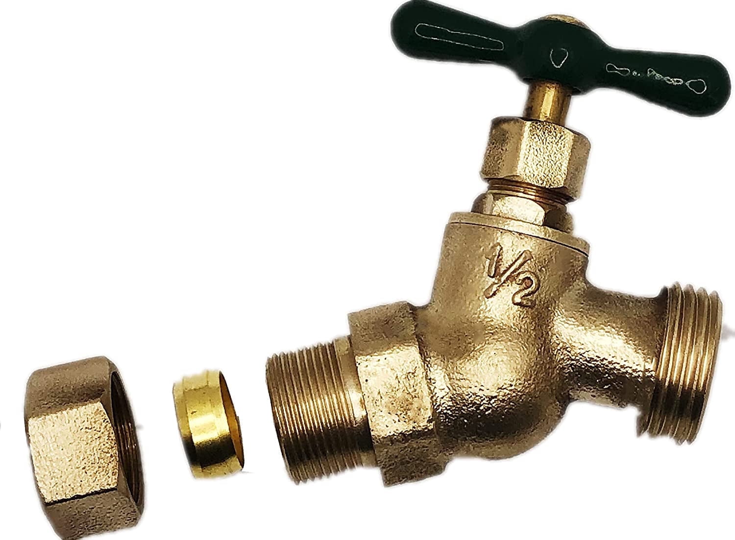 EZ-FLUID 5/8" Comp. Hose Bibb X 3/4" MHT Male Hose Threaded Hose ...