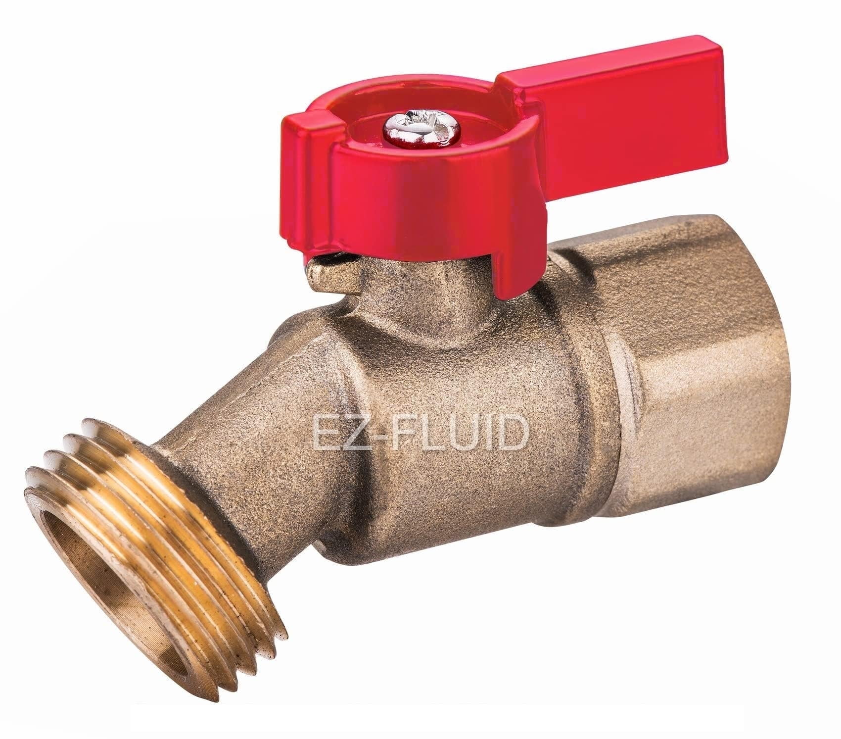 EZ-FLUID Heavy Duty LF Brass 1/2" FIP x 3/4" MHT Male Hose Connector ...